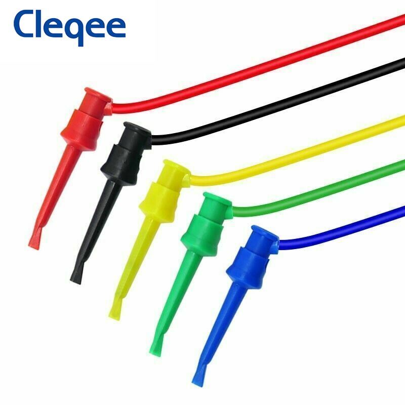 5PCS 4mm Stackable Banana Plug to Test Hook Clip Test Leads Alligator ...