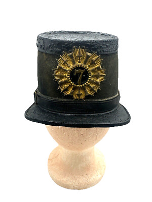 1870s Shako Hat 7th Artillery Badge Emblems NY National Guard US Rare ...