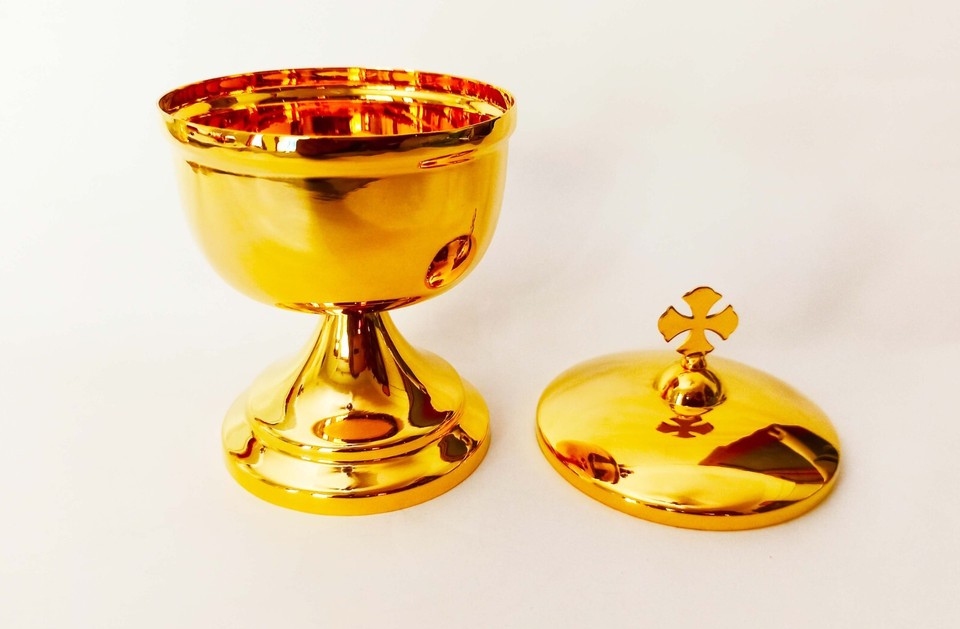 Ciborium Brass Gold Plated Communion Goblet Holy Religious Church Gift ...