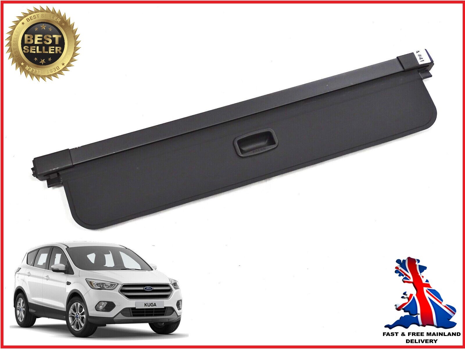 GENUINE FORD KUGA PARCEL SHELF BOOT LOAD TONNEAU COVER BLACK Mk2 2013 ...