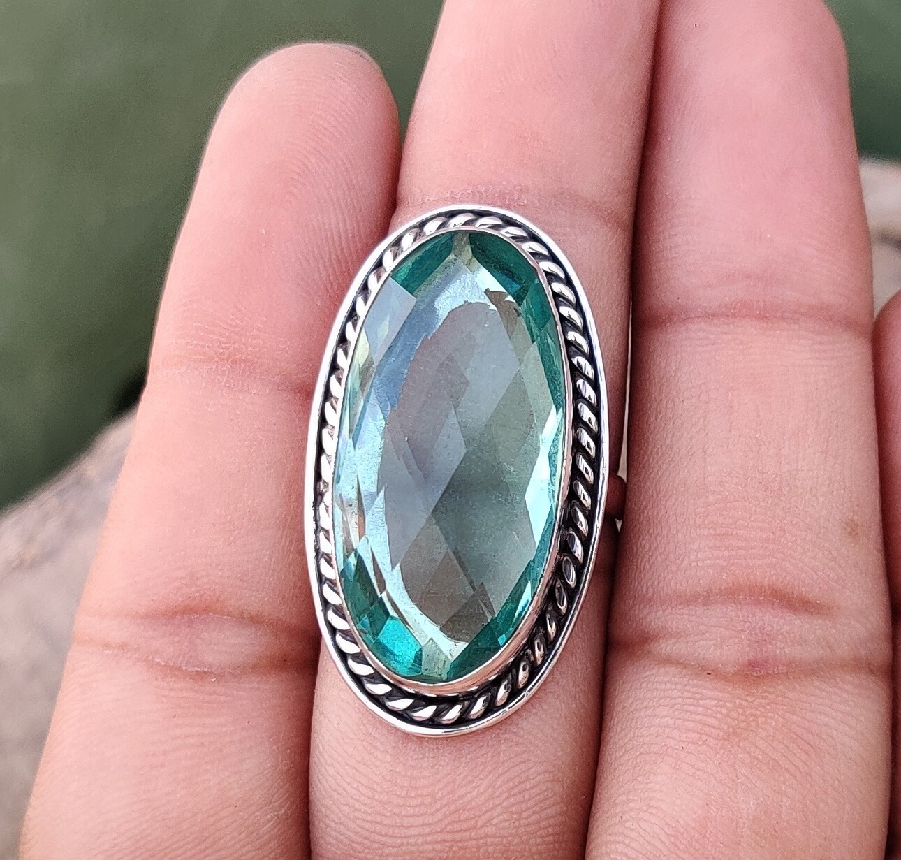 Aquamarine Gemstone 925 Sterling Silver Handmade Amazing Ring All Size ...