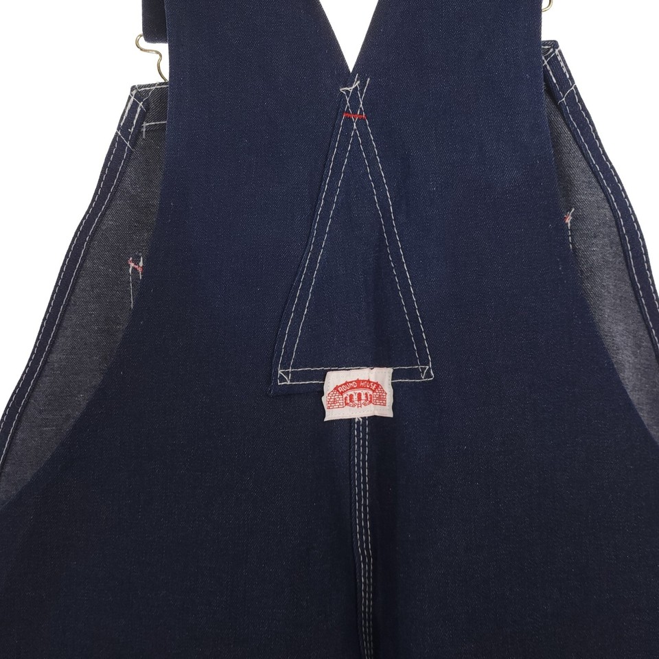 Round House Overall Bibs Men 40x32 USA Made Blue Farm Ranch Chore Barn ...