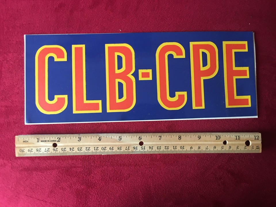 Vintage 1950s CLB CPE Vinyl Window Decal from an "OK" Dealership Used ...