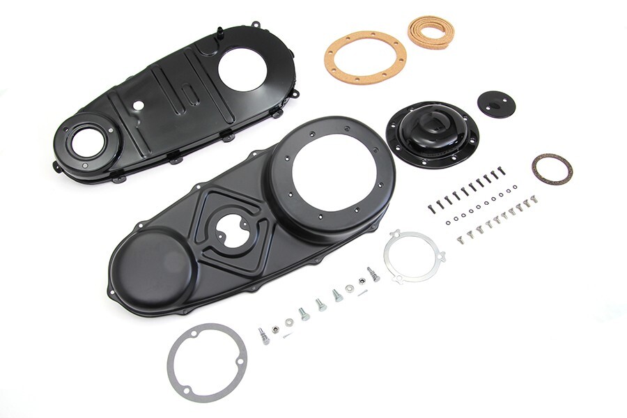 1941-1954 Harley Davidson Panhead Knucklehead Black Primary Cover Kit ...