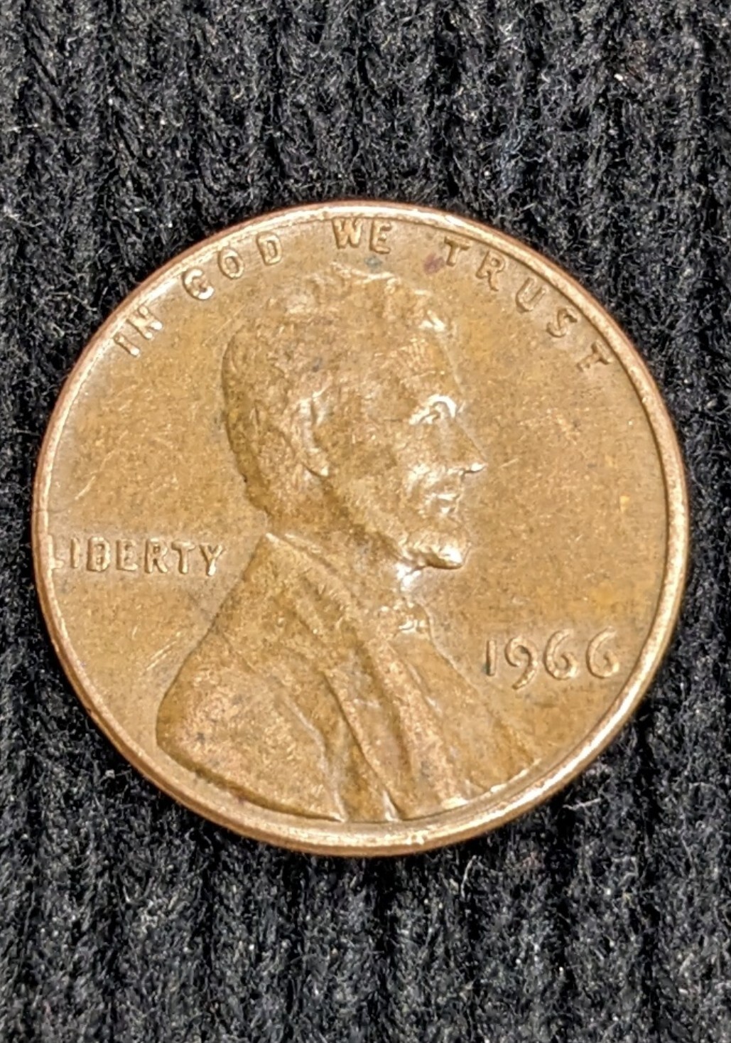 1966 Penny No Mint Mark - Lincoln Memorial Cent - "We" & L Error | eBay