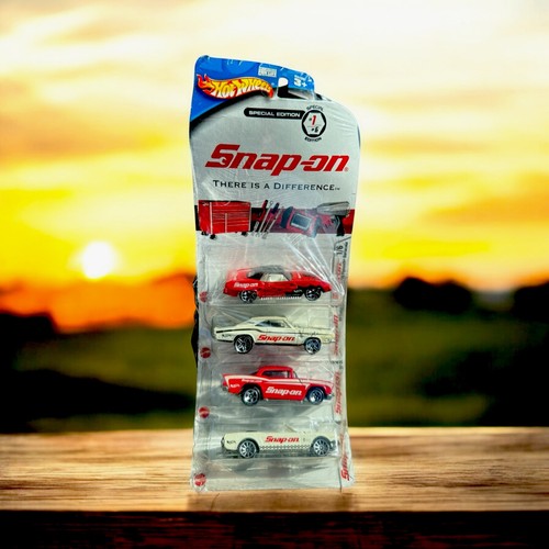 2004 Hot Wheels Snap On 4 Car SET SEALED NOS 65 Mustang, 57 Chev, Cuda ...