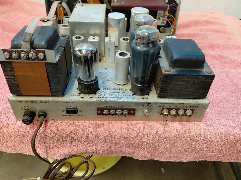 THE FISHER MODEL 500 TUBE AMPLIFIER RECEIVER AMP RARE | eBay