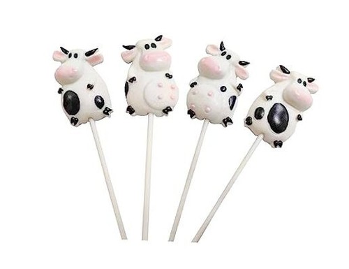 Cow Candy Lollipops - 12 Suckers Individually Wrapped (20g Large) Pops ...