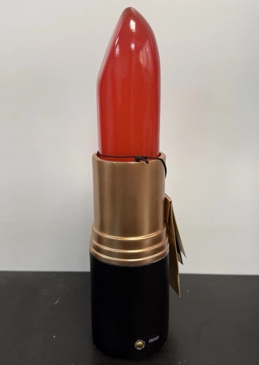 RACHEL ZOE LED Rechargeable Dimmable Red Lipstick Tabletop Lamp Decor ...