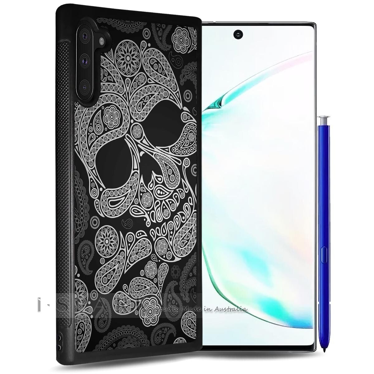 ( For Samsung Note 10 Plus, Note 10+ ) Back Case Cover AJH10665 Skull ...