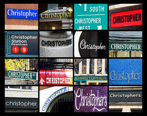 CHRISTOPHER Name Poster featuring photos of actual signs | eBay