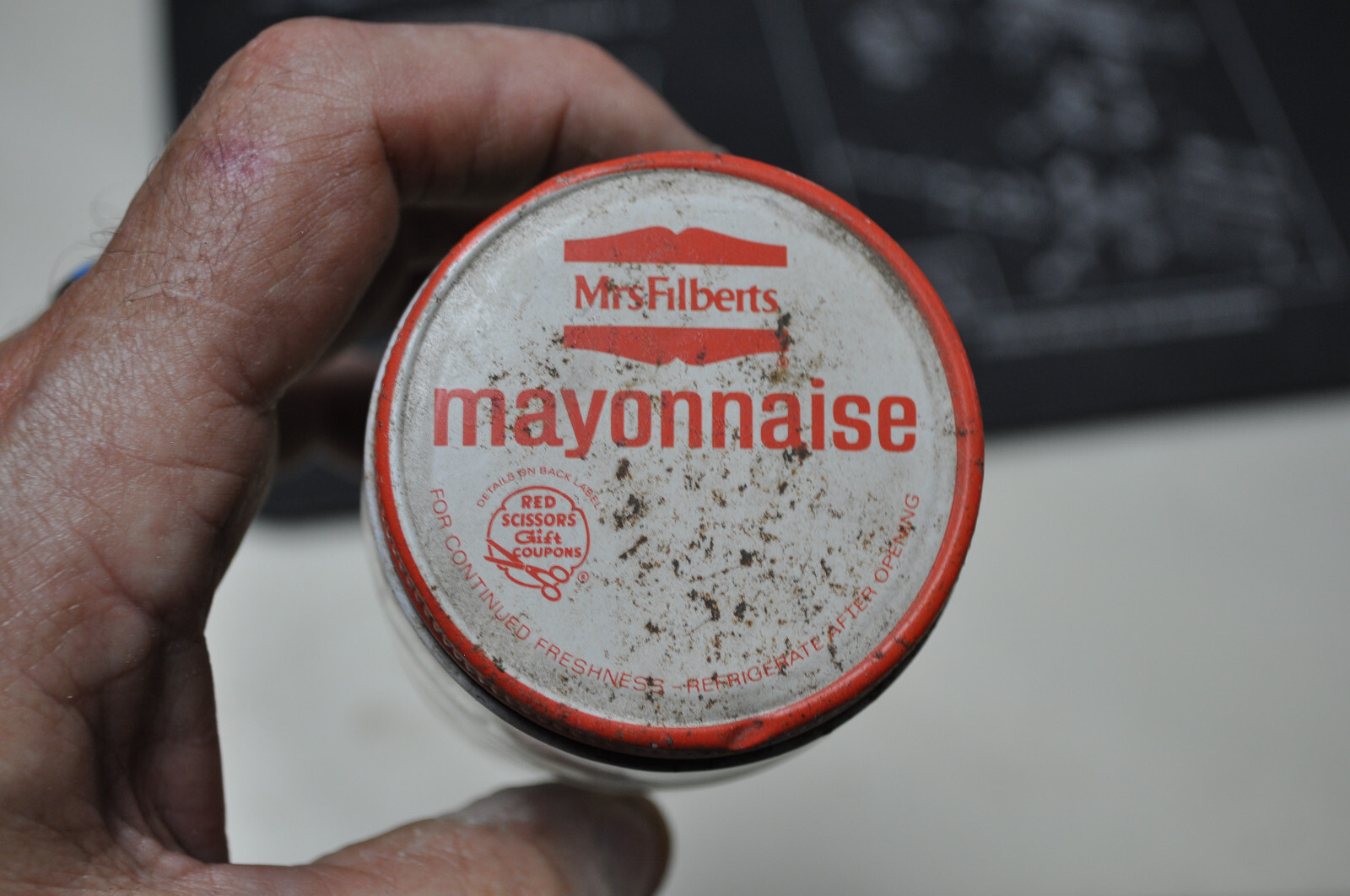 Vintage Mrs Filbert Mayonnaise Glass Jar One Pint , No Label, See ...