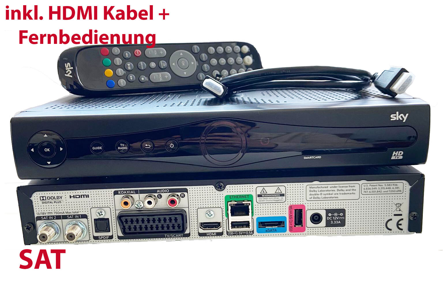 Humax PR-HD3000 SKY S HD4 DVB-S2 Satelliten Twin Sat Receiver V13 ...