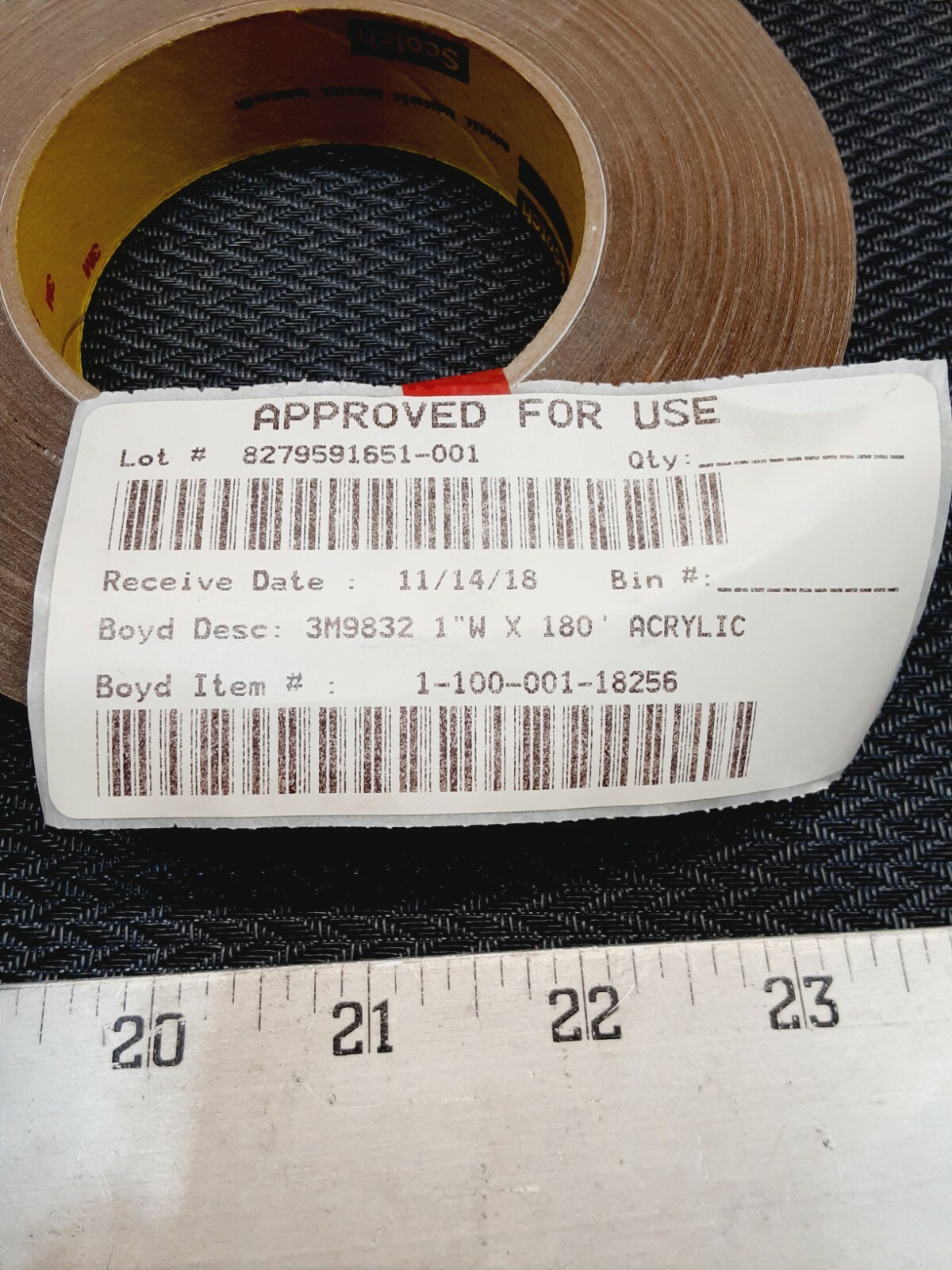 2 Rolls 3M 1.75" w x 450' 9495B 200MP & 9832 double sided tape adhesive ...