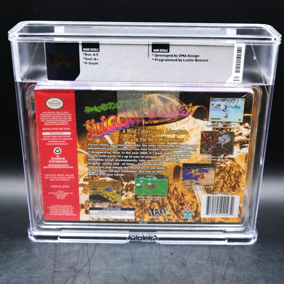 WATA 8.5 A+ Space Station Silicon Valley New Sealed Nintendo 64 N64 CGC ...