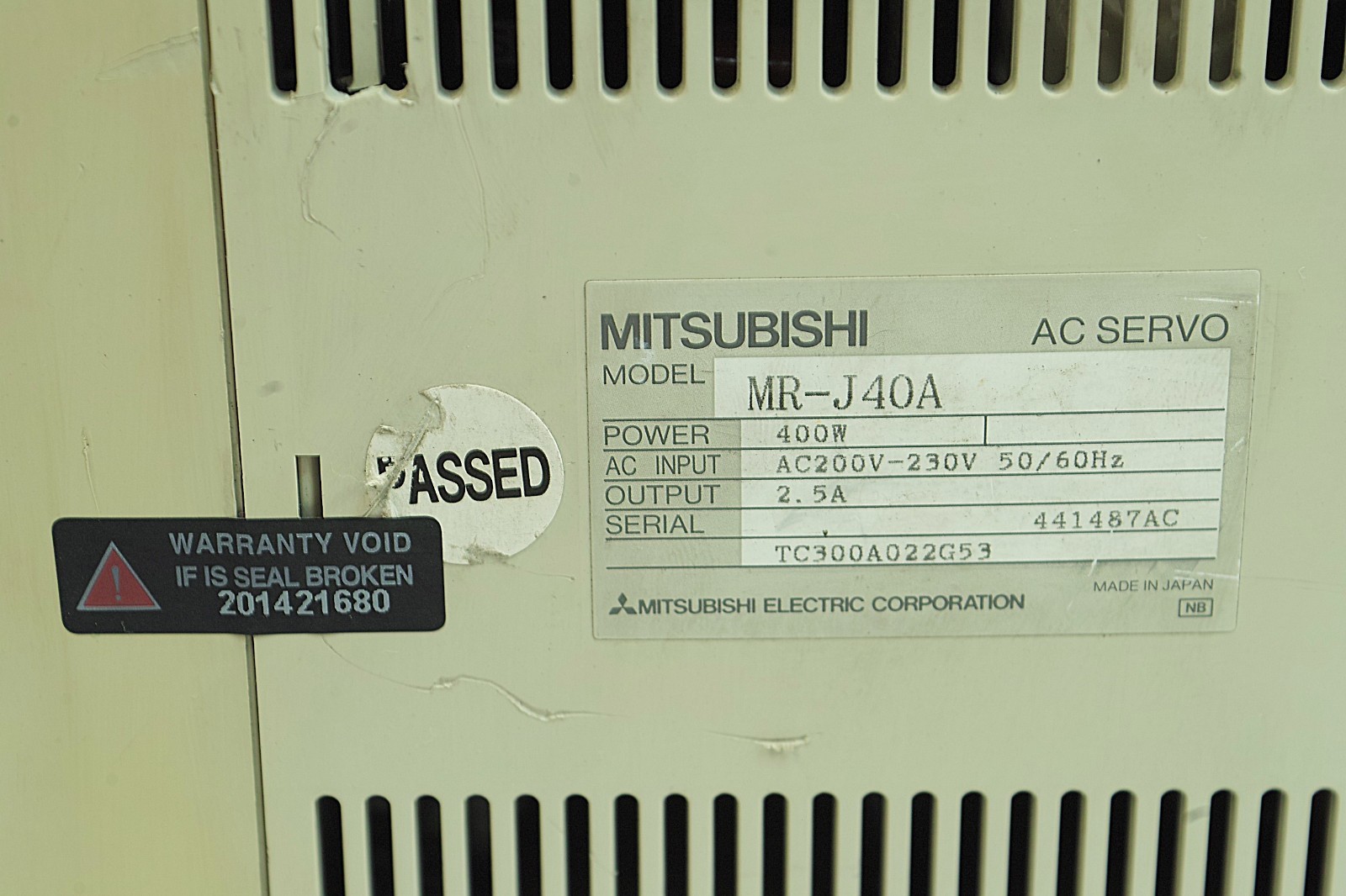MITSUBISHI AC SERVO DRIVE MR-J40A TESTED WORKING FREE SHIP | eBay