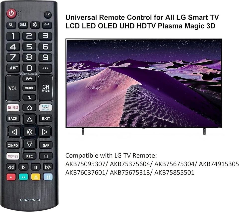 Reemplazo De Control Remoto Universal Para LG Smart LED TV HDTV LCD ...