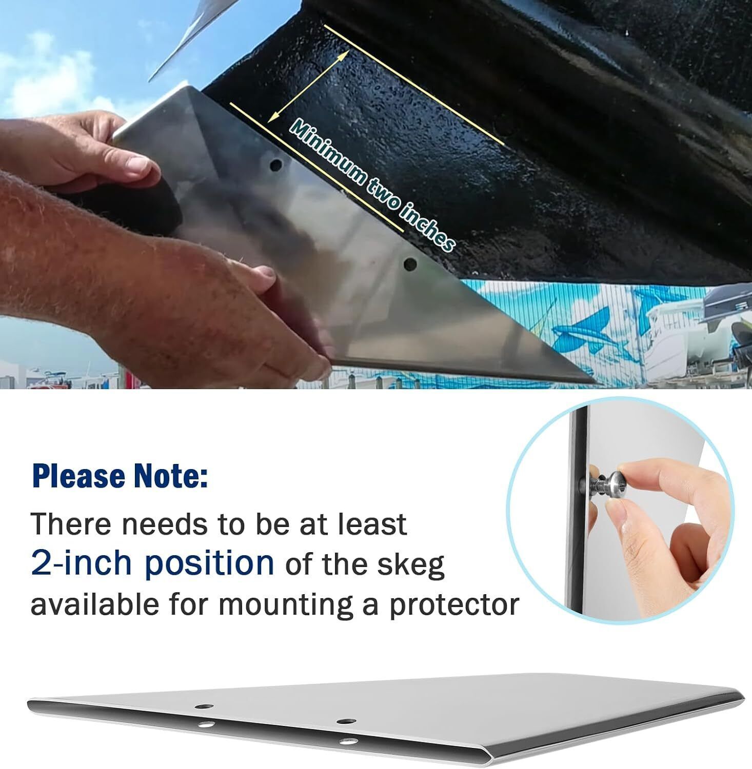 For Evinrude Johnson 2-Stroke 1980-2001 Skeg Guard Safe-Skeg Protector ...