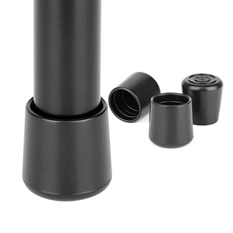 Black Round Tube Caps Rubber Fittings Table And Chair Non-slip Foot ...