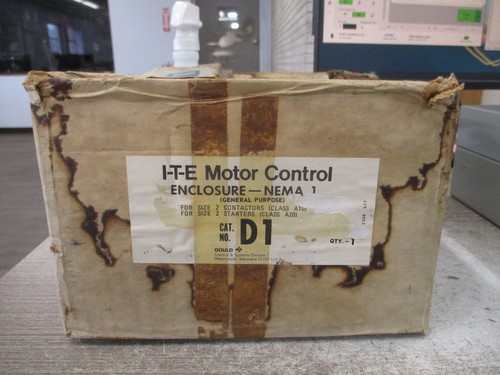 Gould ITE Motor Control Enclosure D1 Nema 1 For Size 2 *Box Shelf Wear ...