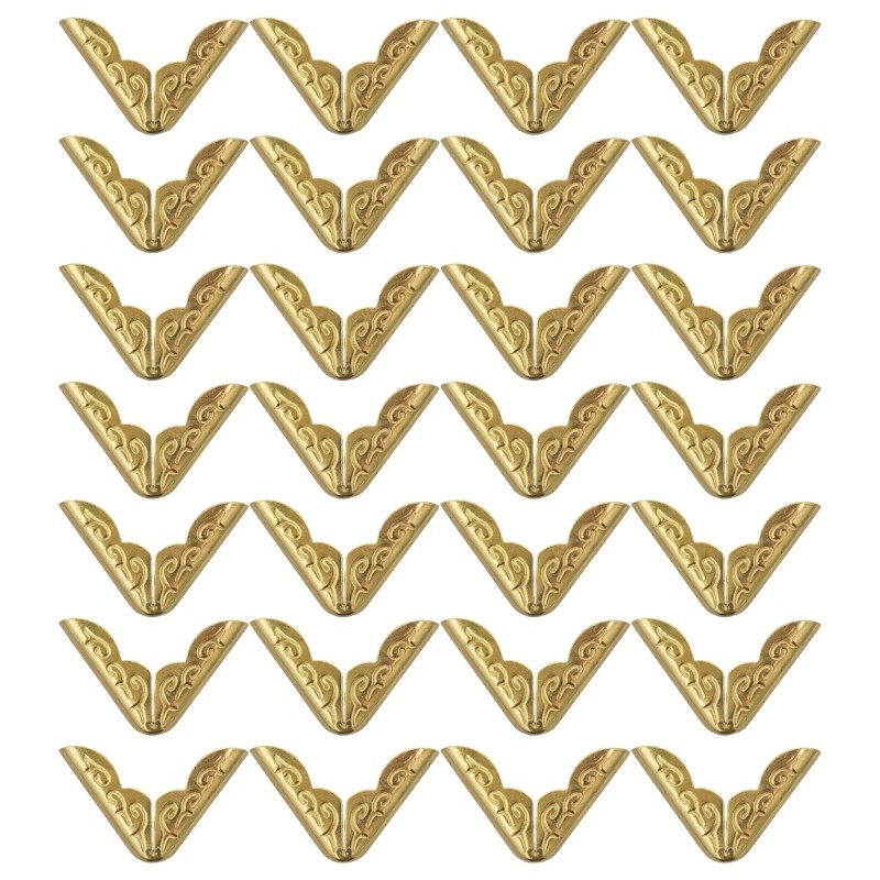 100Pcs Antique A Shape Collar Corner Cover Metal Collar Corner Hardware ...