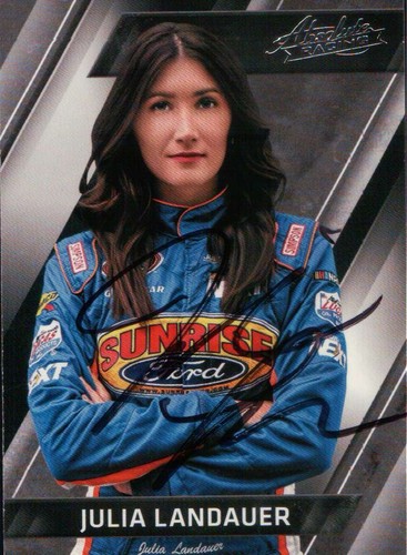 JULIA LANDAUER AUTOGRAPGED 2017 PANINI ABSOLUTE RACING #87 NASCAR CARD ...