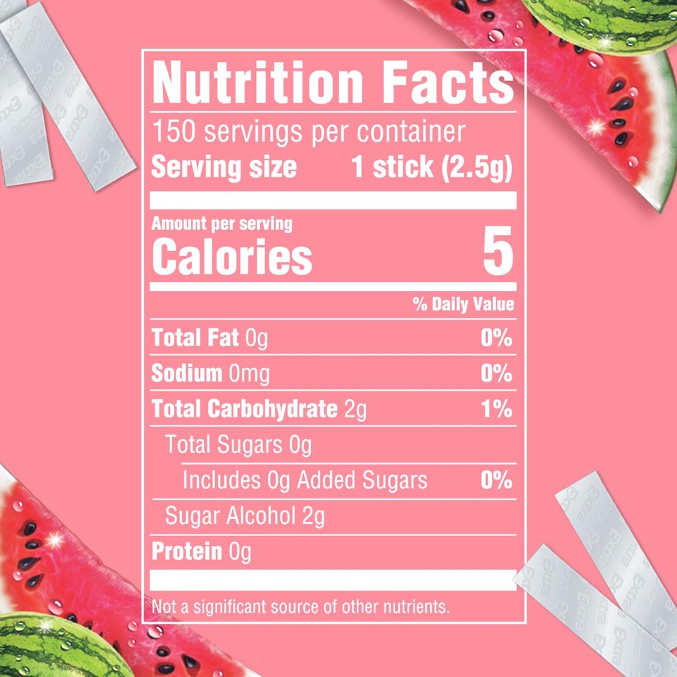 Extra Fruit Sensation Gum, Sweet Watermelon Flavor - 20 Packs of 15 ...