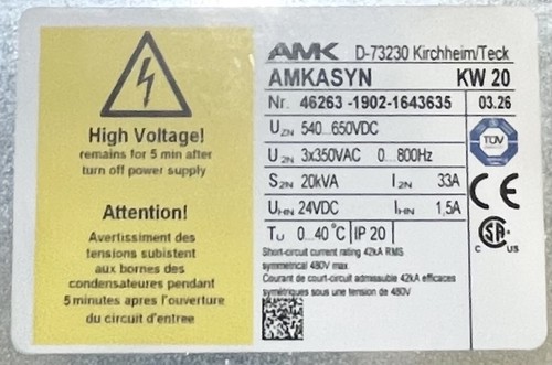 AMK AMKASYN KW 20 Servo Drive | eBay