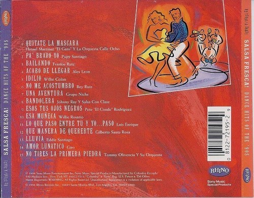 Various ‎– Salsa Fresca! Dance Hits Of The '90s (Rhino CD) Various ...