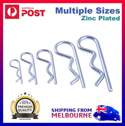 R Clips Spring Lynch Hitch Cotter Hair Pin Assortment Zinc Plated Steel ...