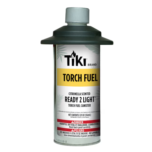 TIKI Torch Fuel Canister with Wick, Ready 2 Light, Citronella Scent, 12 ...