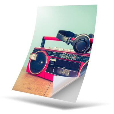 1 x Vinyl Sticker A4 - Retro Ghetto Blaster Cassette Tape #14276 | eBay UK