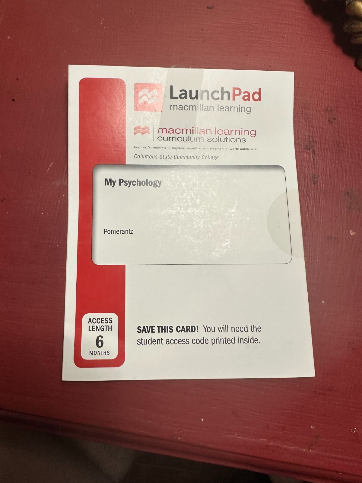 LaunchPad Pomerantz My Psychology - ACCESS CODE 6 month access to ...