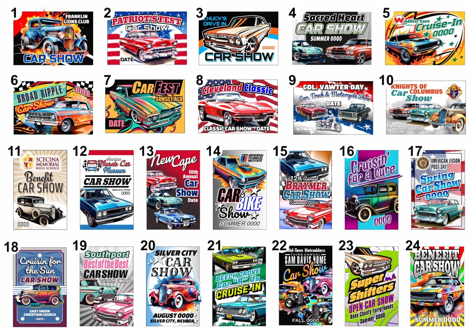 CAR SHOW COLOR DASH PLATES METAL DASH PLAQUES AWARD ~ | eBay