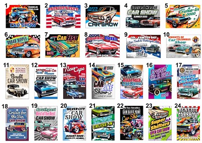 CAR SHOW COLOR DASH PLATES METAL DASH PLAQUES AWARD ~ | eBay