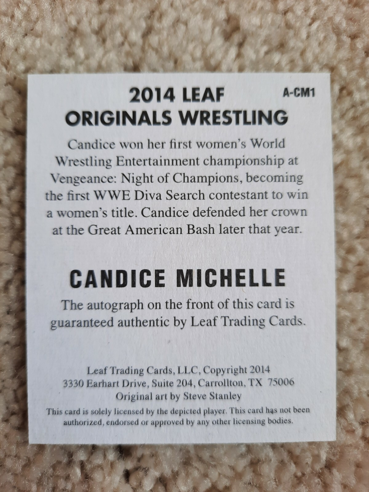 2014 Leaf Originals Wrestling Candice Michelle Autograph Card WWE | eBay