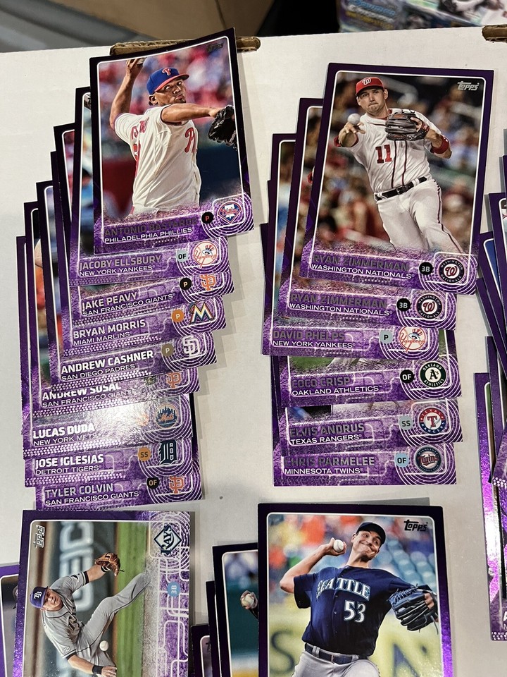(123) 2015 Topps TRU Toys R Us Purple Foil Parallel Baseball Cards SP ...
