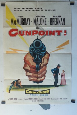 GUNPOINT ! ORIGINAL MOVIE POSTER 68x104 Fred MacMurray , Dorothy Malone ...