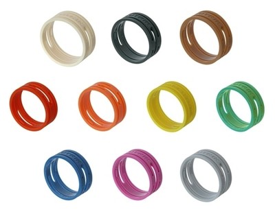 4 (FOUR) x Neutrik XXR-* Neutrik XLR Coloured Rings. XX Identification ...