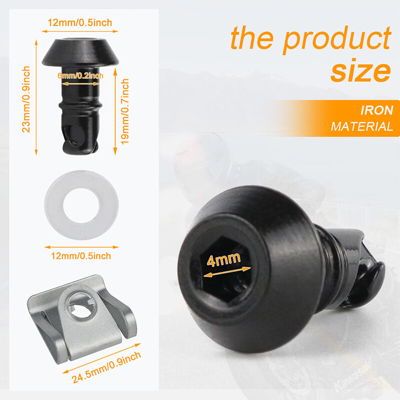 Universal For Ducati Aprilia 19mm Race Fairing Quick Bolts Quarter Turn ...