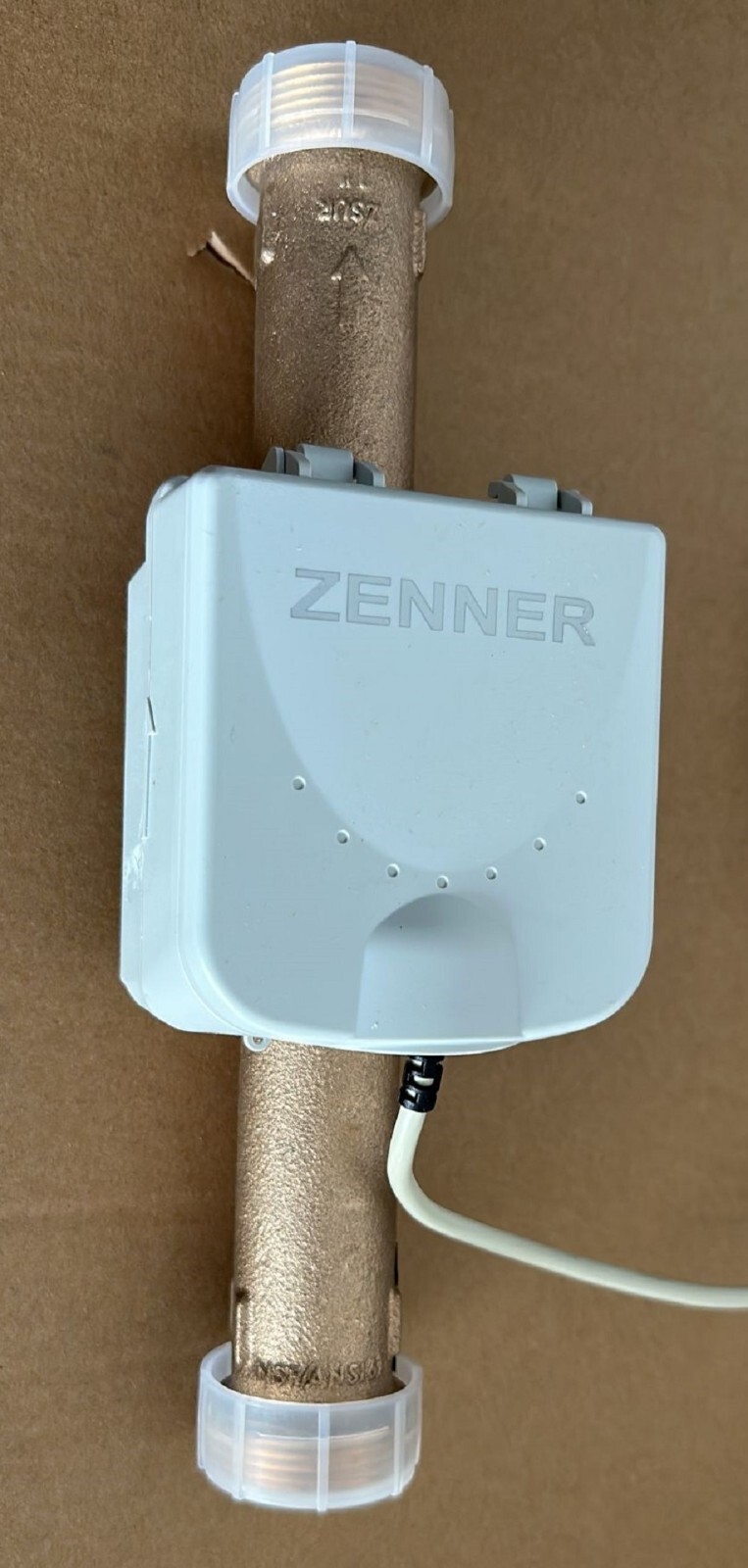 1" ZENNER ZSUR07CF Ultrasonic Residential Bronze Cubic Feet Flow Water ...