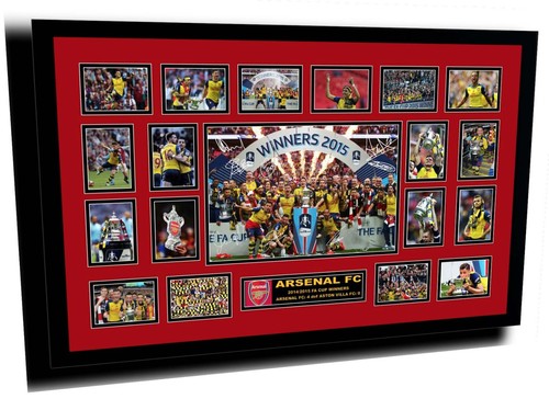 ARSENAL FA CUP 2014/2015 SANCHEZ SIGNED LIMITED EDITION FRAMED ...