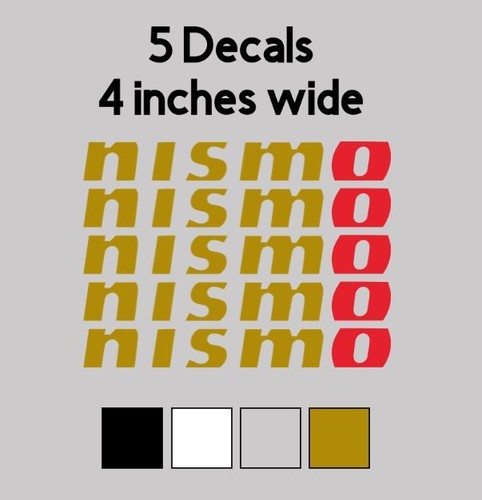 5 NISMO Logo Vinyl Decals Stickers R35 R34 R33 R32 GTR Skyline Wheels ...