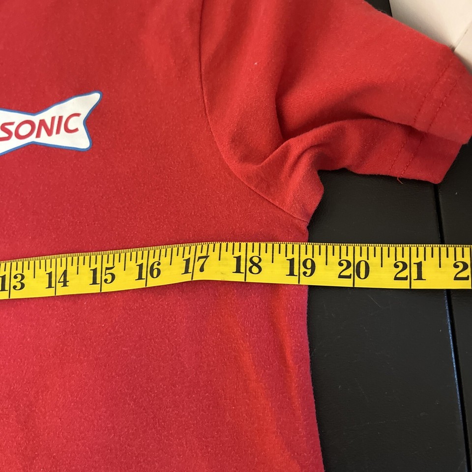 Sonic Drive In Crew Shirt Adult S Red Henley Short Sleeve by Barco ...