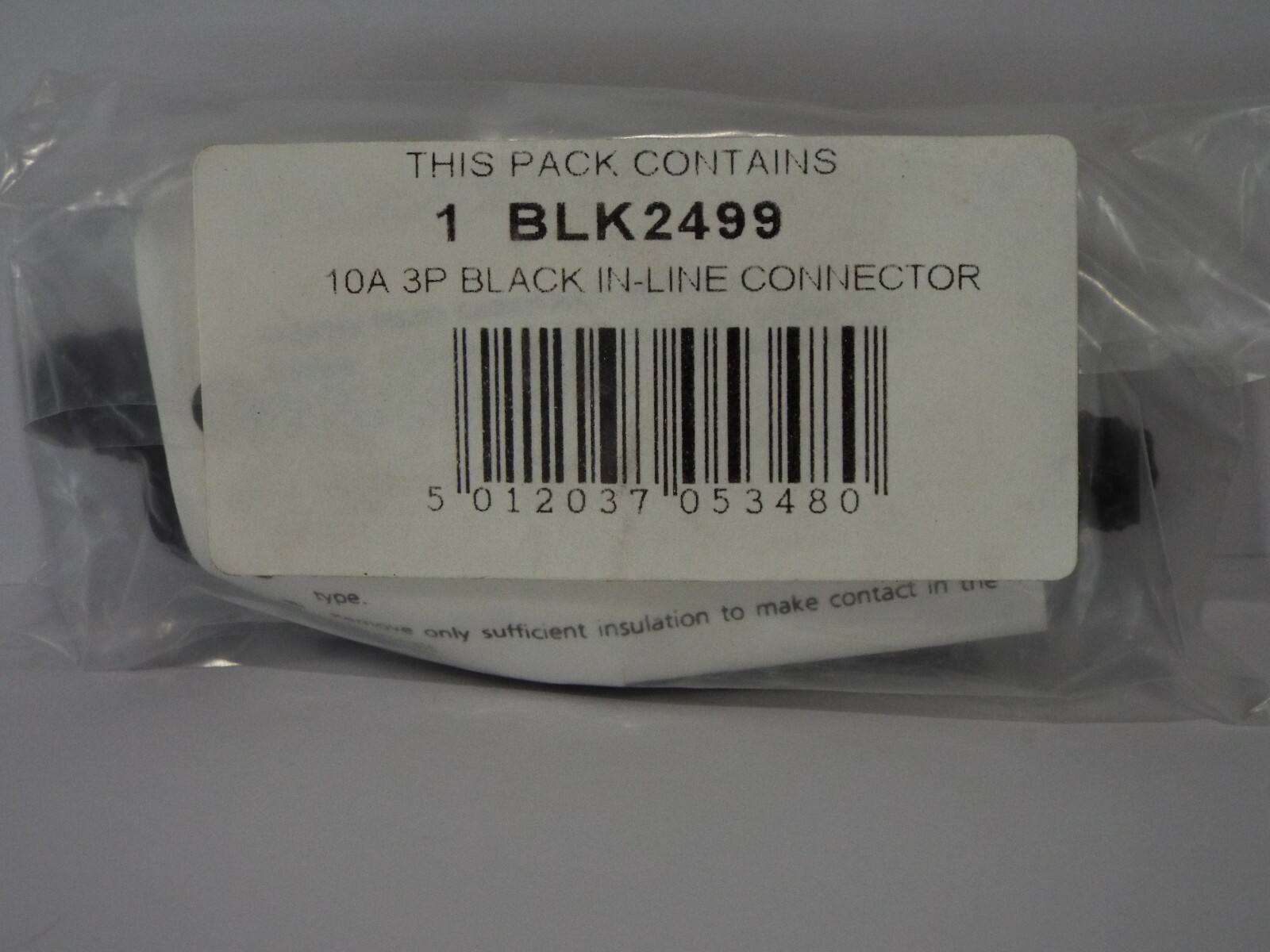 Perma Plug 10A 3 Pin In-Line Rubber Connector, Black PRC BLK2499 Plug ...