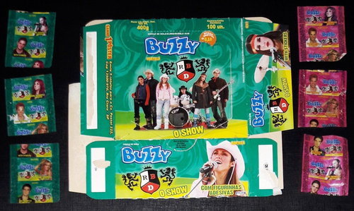 RBD REBELDE EMPTY BOX OF BUBBLE GUM W/6 ENVELOPES DULCE MARIA ANAHÍ ...
