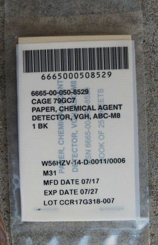 Authentic & Current Military Detector Kit, Chemical Agent, M256, U.S ...