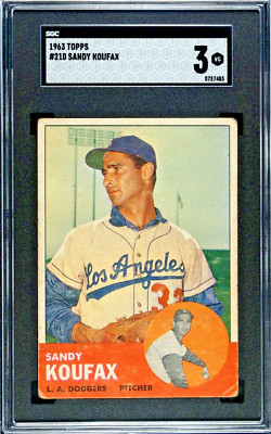 1963 TOPPS #210 SANDY KOUFAX DODGERS SGC 3 | eBay