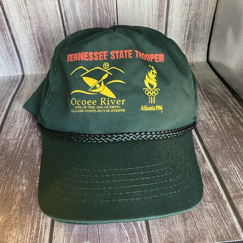Vtg Green Tennessee State Trooper Cap Hat Olympic 1996 Ocoee River | eBay