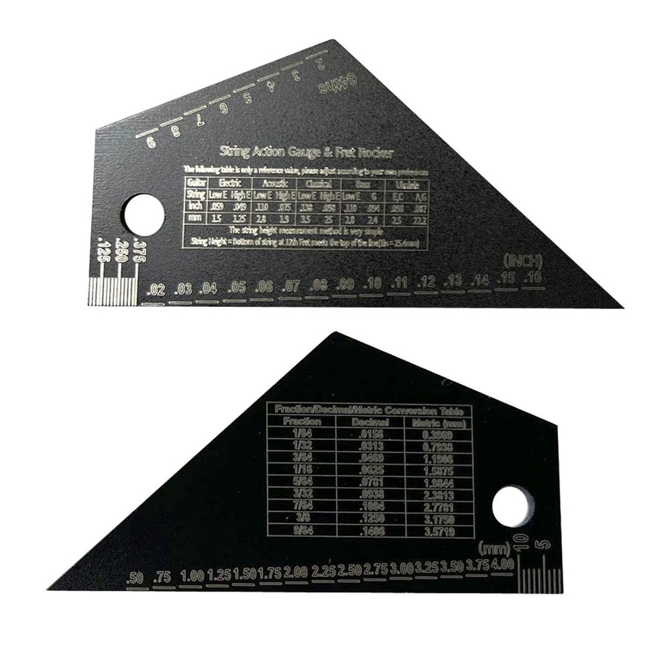 Guitar Fret Rocker Triangle Ruler Metal Fret Level Tool Guitar Repair ...